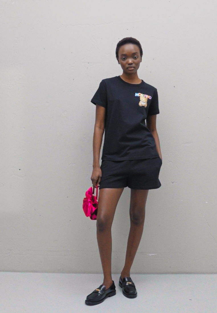 MOSCHINO INFLATABLE TEDDY BEAR - T-Shirt print - fantasy black/schwarz - Zalando.de