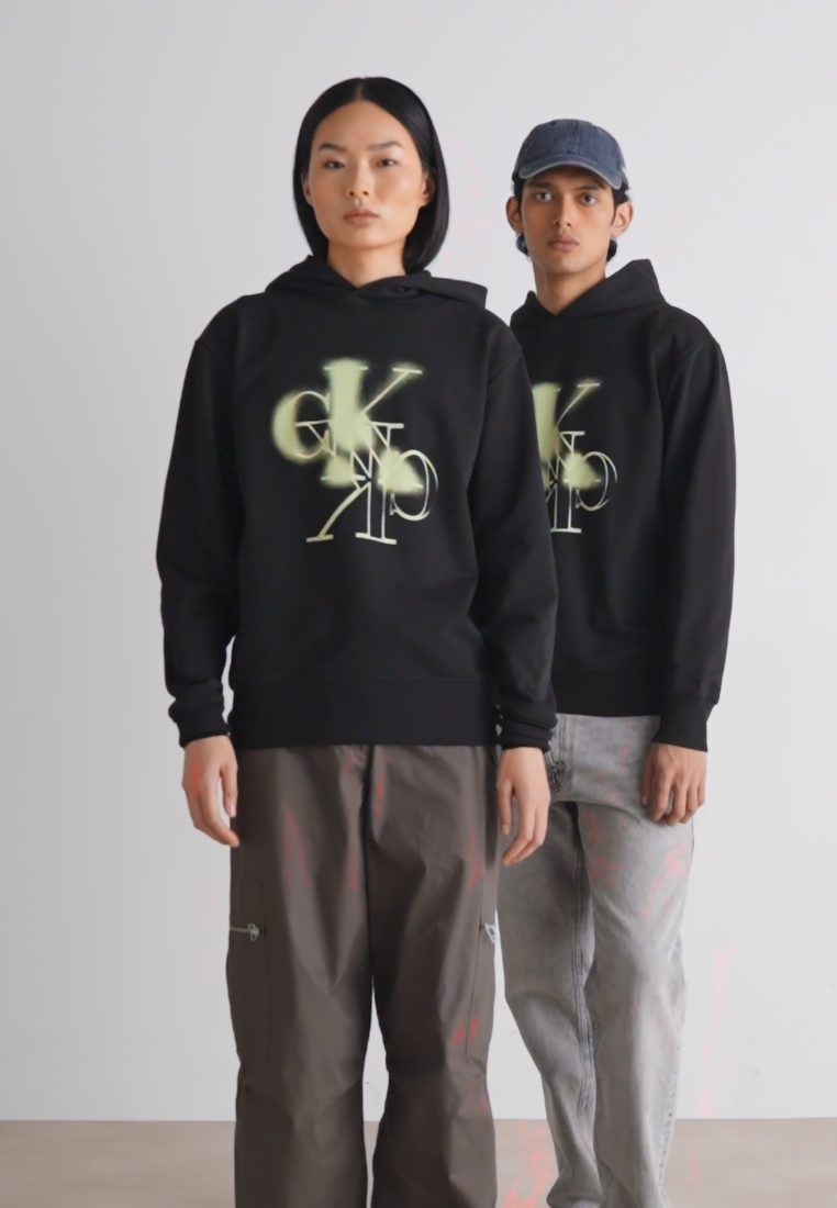 Calvin Klein Jeans MIRRORED LOGO HOODIE UNISEX - Kapuzenpullover ...