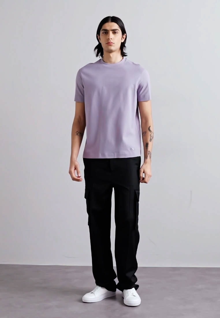 Emporio Armani Camiseta básica - ash diagonal/morado - Zalando.es