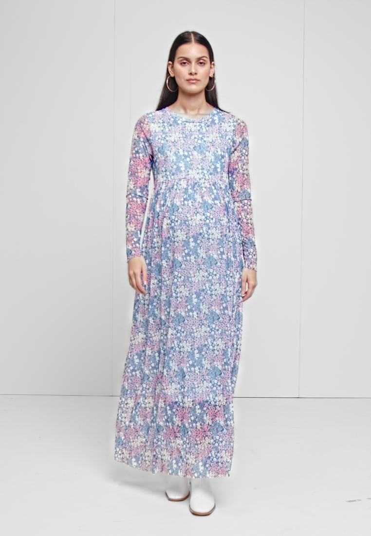 Esprit Maternity DRESS LONG SLEEVE ALLOVER PRINT - Robe longue - light ...