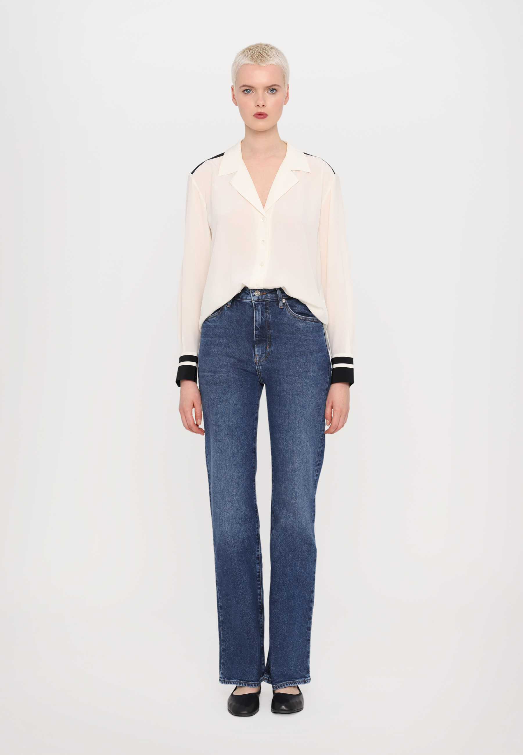 FRAME THE ARROW - Flared Jeans - blue/blau - Zalando.de