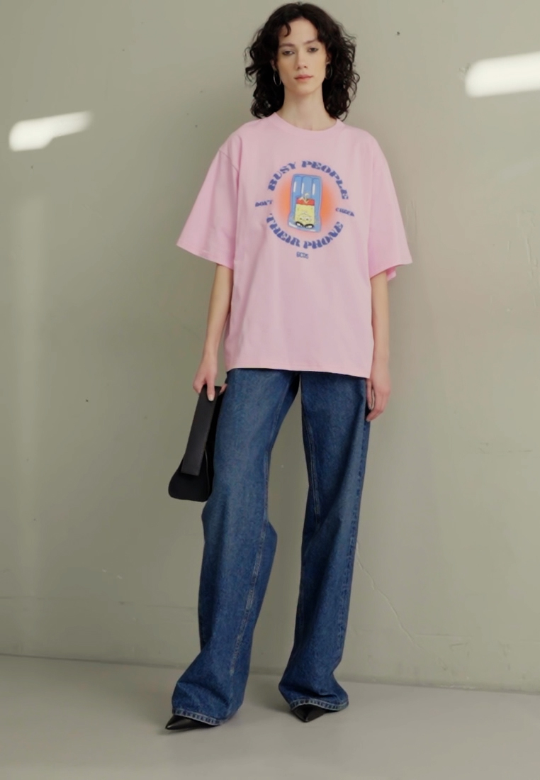 GCDS SPONGEBOB BUSY PEOPLE - T-Shirt print - pink - Zalando.ch