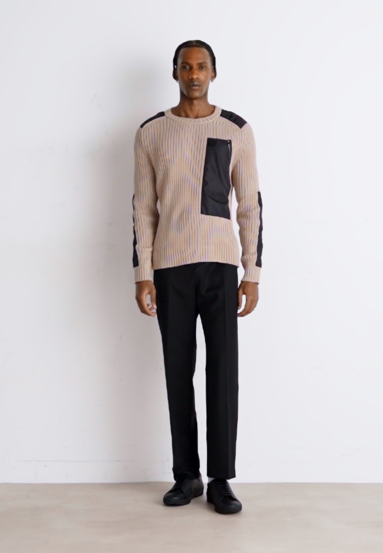 HUGO STOFOR - Stickad tröja - medium beige/beige - Zalando.se