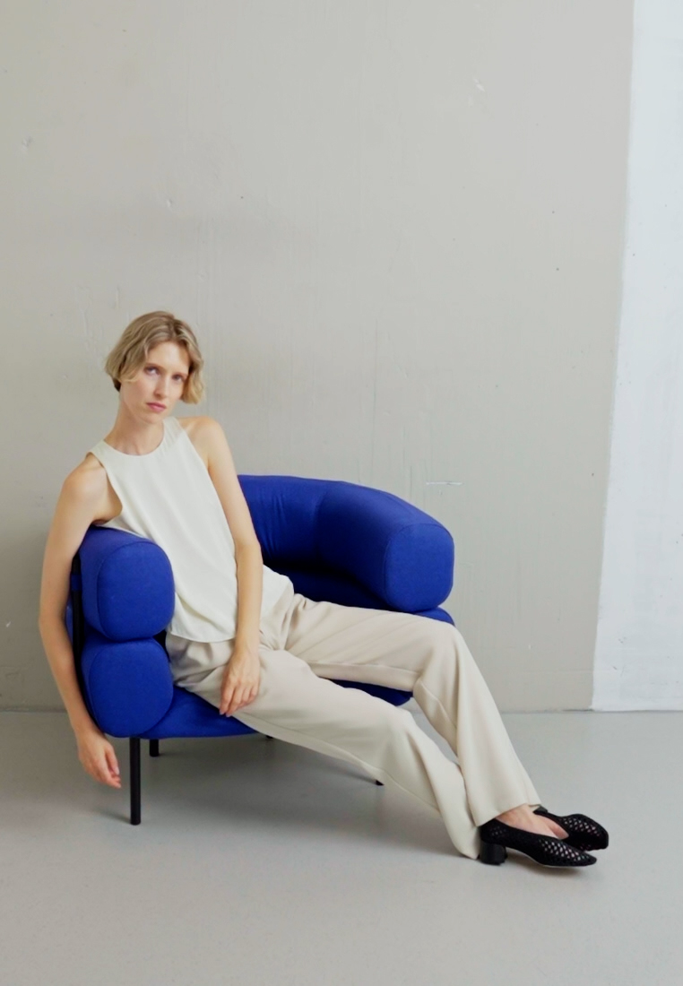 Theory RACER TANK CRUSH - Top - rice/crema - Zalando.es