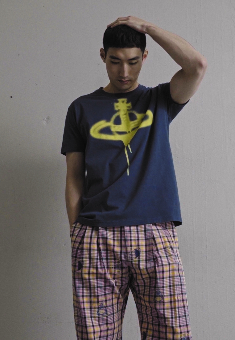 Vivienne Westwood SPRAY ORB CLASSIC - Print T-shirt - workwear blue/blue - Zalando.co.uk