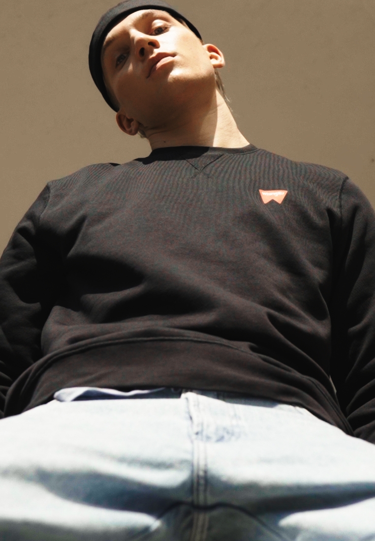 Wrangler SIGN OFF CREW - Sweatshirt - black/schwarz - Zalando.de